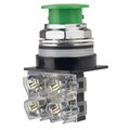 Ge Non-Illuminated Push Button, 30 mm, 2NO/2NC, Green 104PBM92G5 | Zoro