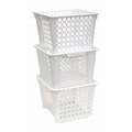Rubbermaid Large Nesting/Stacking Crate, White CR8028 | Zoro