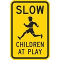Lyle Children at Play Traffic Sign, 18 in H, 12 in W, Aluminum ...
