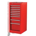 Proto 540S Side Cabinet, 9 Drawer, Red, Steel, 15 in W x 18 in D x 35 ...