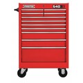 Proto 540S Rolling Tool Cabinet, 11 Drawer, Gloss Red, Steel, 27 in W x ...