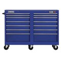 Proto 540S Rolling Tool Cabinet, 14 Drawer, Gloss Blue, Steel, 54 in W ...