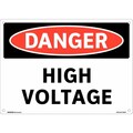 Electromark Danger High Voltage, 14" W x 10" H 4705AM10X14 | Zoro
