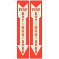 Electromark Fire Extinguisher Sign, 18" Height, 4" Width S570 | Zoro