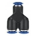 Aignep Usa Wye Connector, Push-to-Connect x Push-to-Connect x Push-to-Connect, 1/4 in Tube OD ...