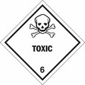 Jj Keller Label, English, Toxic, Paper, 4" H, PK500 1677 | Zoro