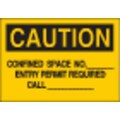 Brady Caution Sign, 7 in Height, 10 in Width, Polyester, Rectangle ...