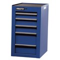 Proto 450HS Side Cabinet, 5 Drawer, Blue, Steel, 19-1/2" W x 25" D x 34 ...