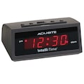 Acurite Intelli-Time Alarm Clock, Black 13002A3 | Zoro