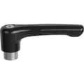 Kipp Adjustable Handle, Low Profile, Size: 2, M06 Zinc, Black Satin ...