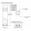 Gardco LED Bollard, 120 to 277VAC, 42"H, 41W, 4500K BRM8363212241 | Zoro