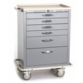 Blue Bell Medical Supply Cart, Steel, 6 Adjustable Shelves, 1400 lb ...