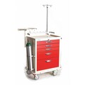 Blue Bell Medical Emergency Cart, Steel, 6 Adjustable Shelves, 1400 lb ...