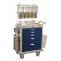 Blue Bell Medical Anesthesia Cart, Steel, 6 Adjustable Shelves, 1400 lb ...