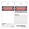 Nmc Danger Blank Ez Pull Tag TAR412 | Zoro