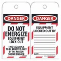 Nmc Danger Do Not Energize Equipment Lock-Out Tag, Pk25 LOTAG8ST | Zoro
