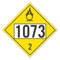 Nmc PLACARD, REFRIGERATED LIQUID OXYGEN, 1073 3, 10.75X10.75, Pk50 ...