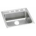 Elkay Lustertone SS, 1 Bowl Top Mnt Sink, Drop-In Mount, MR2 Hole, Lustrous Satin Finish ...