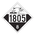 Labelmaster Corrosive Placard, UN 1805, PK25 ZEZ41805 | Zoro
