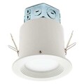 Electrix LED Fixed Flood Recessed Can, White 4" 9208 | Zoro