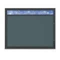 United Visual Products Corkboard, Blue Spruce/Black, 60"x48 ...