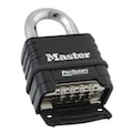 Master Lock Combination Padlock, Bottom, Black/Silver 1178D | Zoro