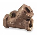Nibco Swing Y Check Valve, Bronze, 1/2 In., FNPT T-413B-12 | Zoro