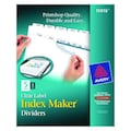 Avery Avery® Index Maker® Clear Label Dividers 11416, 5-Tab Set, White ...