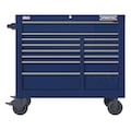 Proto Velocity Rolling Tool Cabinet, 14 Drawer, Blue, Steel, 42 in W x ...