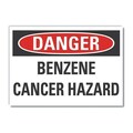 Lyle Benzene Danger Label, 10 in H, 14 in W, Polyester, Horizontal ...