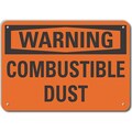 Lyle Plastic Combustible Dust Warning Sign, 10 in Height, 14 in Width ...
