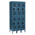 Edsal Wardrobe Locker, 36" W, 15" D, 78" H, (3) Wide, (6) Openings ...