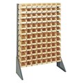 Quantum Storage Systems Steel Bin Rail Floor Rack, 36 in W x 15 in D x ...