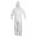 Zoro Select Hooded Disposable Coveralls, M, 1 , White, Microporous ...