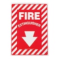 Accuform Fire Extinguisher Sign, 14 in Height, 10 in Width, Plastic ...