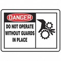 Accuform Safety Sign, 10" Height, 14" Width, Vinyl, Rectangle, English ...