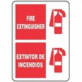 Accuform Fire Extinguisher Sign, 14" Height, 10" Width, Aluminum ...
