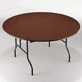 Midwest Folding Round Folding Table, 30" H, Walnut R72EF-WSS | Zoro