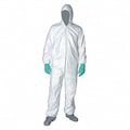 Lab Safety Supply Hooded Disposable Coverall, 3XL, 25 , White, Tyvek(R ...