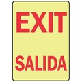 Accuform Spanish-Bilingual Exit Sign, 10" x 7", English, Spanish ...