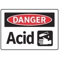 Electromark Danger Sign, 7 in Height, 10 in Width, Aluminum, English ...