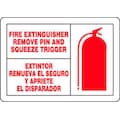 Accuform Spanish-Bilingual Fire Extinguisher Sign, 7" Height, 10" Width ...