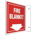 Accuform Fire Blanket Sign, 8X8", WHT/R, PS, ENG PSP727 | Zoro