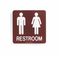 Sign Comply Restroom, 8" W x 8" H 42285-16 BURGUNDY | Zoro