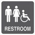 Intersign Restroom, 8" W x 8" H ALTC-RG62 GRAY | Zoro