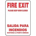 Accuform Spanish-Bilingual Emergency Exit Sign, 14" Height, 10" Width ...