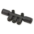 Legris Multiple Tee, 1/4" x 5/32" Tube Size, Black, 10 PK 3304 56 04 | Zoro