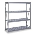 Lyon Starter Bulk Storage Rack, 24 in D, 48 in W, 4 Shelves, Dove Gray ...
