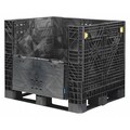 Buckhorn Black Collapsible Bulk Container, High Density Polyethylene ...
