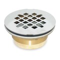 Zoro Select Shower Drain, Compression, Brass, SS Grid 133-301 | Zoro